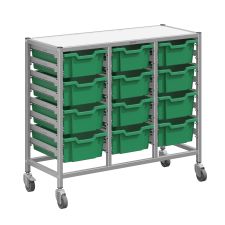 Dynamis Triple Cart Set 7 Silver (44) with 3" 2 Braked Casters ...
