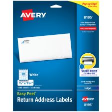 Avery Easy Peel Address Labels With Sure Feed Technology, 8195 ...