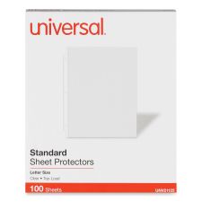 Universal Standard Sheet Protectors, Medium-Duty, Side: 3-Hole Punched ...