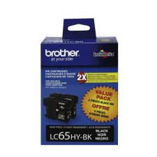 Brother LC65 Black High-Yield Ink Cartridges, Pack Of 2, LC65HY-BK ...