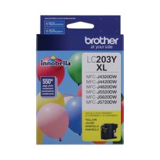 Brother LC203 High-Yield Yellow Ink Cartridge, LC203YS | OfficeSupply.com