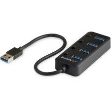 StarTech.com 4-Port USB 3.0 Hub - 4x USB-A Ports with Individual On/Off Switches - Bus-Powered ...