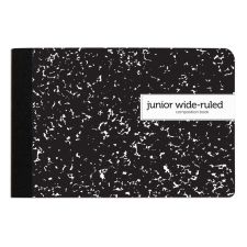 Composition Book, 5" x 7-1/2", Wide Ruled, 100 Sheets, Black/White ...