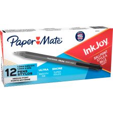 Paper Mate InkJoy 100 RT Pens, Medium Point, 1.0 mm, Translucent Black ...