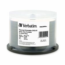 Verbatim DVD-R 4.7GB 16X DataLifePlus White Thermal Printable, Hub ...