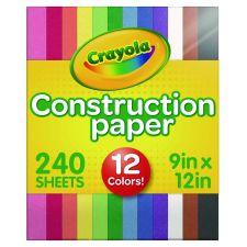 Crayola Construction Paper, 9 x 12, Assorted Colors, 240 Sheets/Pack ...