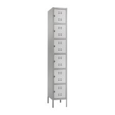 Safco 6-Box Single-Column 2-Tone Locker With Legs, 78"H x 18"W x 12"D ...