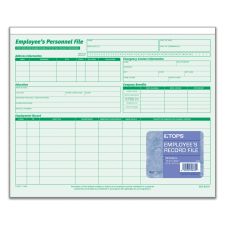 TOPS Employee Record File Folders, 11 3/4" x 9 1/2", Green, Pack Of 20 ...