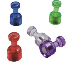 OIC Magnetic Pushpins, Assorted Colors, Box Of 10 | OfficeSupply.com