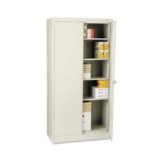 Standard Storage Cabinet, 4 Adjustable Shelves, 18"W x 72"D, Light Gray ...