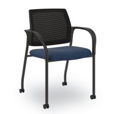 HON Ignition Series Guest Chair with Arms, 25" x 21.75" x 33.5", Navy ...