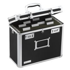 Vaultz Locking Storage File Tote, Letter Size, 12 1/4" x 13 3/4" x 7 1/ ...