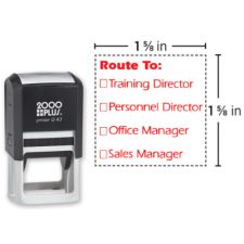 Custom 2000 Plus® PrintPro™ Q43, Light Duty Square Self-Inking Stamp, 1 ...