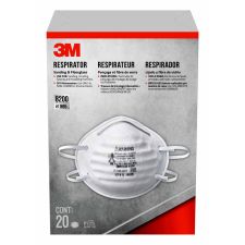 3M 8200 N95 Sanding and Fiberglass Respirator, White, 8200H20-DC, Pack ...