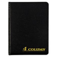 Adams Account Book, 4 Column, Black Cover, 80 Pages, 7 x 9 1/4 ...