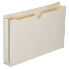 SKILCRAFT Manila Double-Ply Tab Expanding File Jackets, 2" Expansion ...