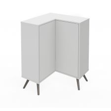 Bestar Small Space Krom Corner Storage Unit in White | OfficeSupply.com