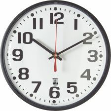 Skilcraft Self-Set Wall Clock, 8", Black Frame (AbilityOne 6645-01-557 ...