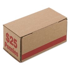 Iconex Corrugated Coin Storage and Shipping Boxes, Accommodates $25 in ...