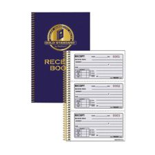 Rediform Gold Standard Receipt Book, 2-Part, Carbonless, 5 1/2" x 8 1/2 ...