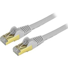StarTech.com 15ft Gray Cat6a Shielded Patch Cable - Gray | OfficeSupply.com