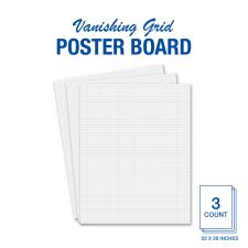 White Grid Poster Board - ROY72700S | OfficeSupply.com