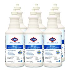 Clorox Healthcare Bleach Germicidal Cleaner, 32 oz Pull-Top Bottle, 6 ...
