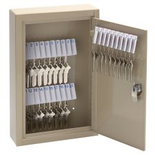 High-Security Locking 30-Key Cabinet, 12 11/16"H x 8 1/8"W x 2 1/2"D ...