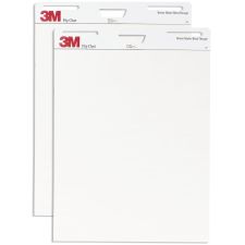 3M Bleed-Resistant Flip Charts, 25" x 30", White, 40 Sheets Per Pad ...