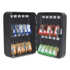 Honeywell 24-Slot Key Box, 6.3 x 2.9 x 7.8, Steel, Black | OfficeSupply.com