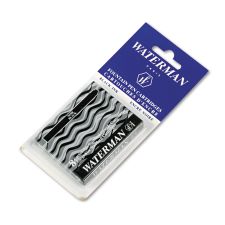 Waterman Refill Cartridge for Waterman Fountain Pens, Black Ink, 8/Pack ...