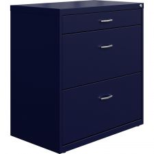 NuSparc 30"W x 17-5/8"D Lateral 3-Drawer File Cabinet, Navy ...