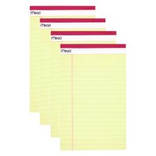 Mead Notepad, Wide/Legal Rule, 50 Canary 5 x 8 Sheets, 4/Pack ...