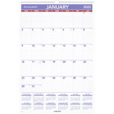 AT-A-GLANCE Monthly Wall Calendar, 20" x 30", January To December 2022 ...