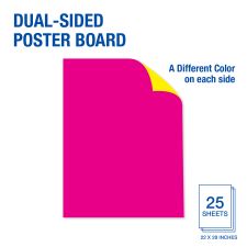 Dual Color Neon Pink/Neon Canary Poster Board | OfficeSupply.com