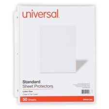Universal Top-Load Poly Sheet Protectors, Standard Gauge, Letter, Clear ...