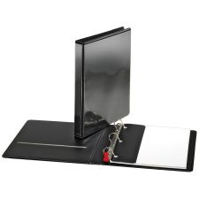 Sparco Locking View 3-Ring Binder, 1" D-Rings, 44% Recycled, Black ...