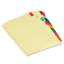 Universal Insertable Tab Index, 8-Tab, 11 x 8.5, Buff, Assorted Tabs, 6 ...