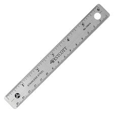Westcott Stainless Steel Ruler, 6"/15cm | OfficeSupply.com