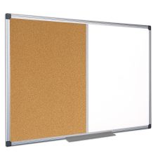MasterVision Cork/Non-Magnetic Melamine Dry-Erase Whiteboard ...