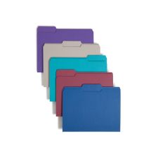 Smead Color File Folders, Letter Size, 1/3 Cut, Jewel Tones, Box Of 100 ...