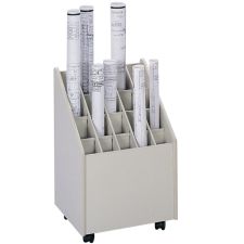 Safco Mobile Roll File, 20 Compartments, 2 3/4" Tubes | OfficeSupply.com