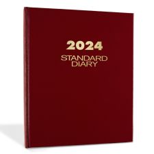 2024 AT-A-GLANCE Standard Daily Diary, 7-1/2" x 9-1/2", Red, January to ...