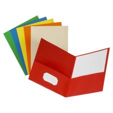 Esselte Letter-Size Twin-Pocket Report Covers, Assorted Colors, Box Of ...