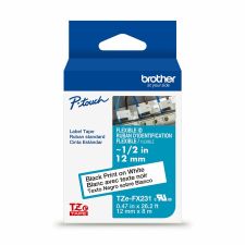 Brother Genuine P-touch TZeFX231 BK on WHT Label Tape, Flexible ID ...
