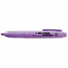 HI-LITER Retractable Pen Style Highlighter, Chisel Tip, Purple Ink, 12 ...