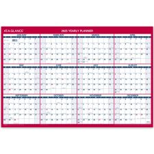 2025 AT-A-GLANCE Reversible Yearly Wall Calendar, 24" x 36 ...