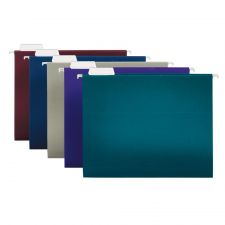 2-Tone Hanging File Folders, 1/5 Cut, 8 1/2" x 11", Letter Size ...