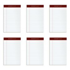 TOPS Docket Writing Tablet, 5" x 8", Jr. Legal Rule, White, 50 Sheets ...