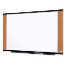 3M Dry Erase Board, Widescreen Style Frame, Light Cherry Finish, 6' x 4 ...